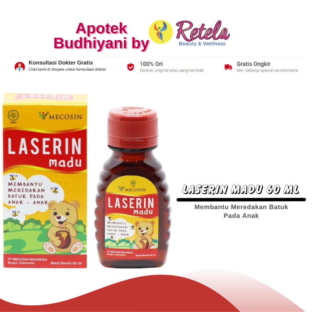 Jual Laserin Madu 60 Ml / Membantu Meredakan Batuk Pada Anak | Shopee ...
