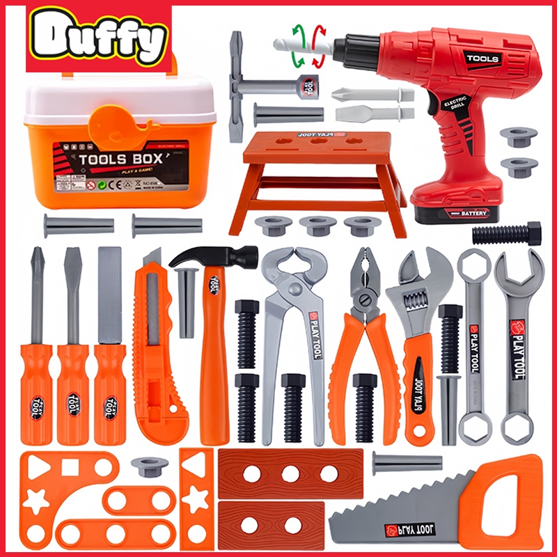 Jual Duffy toys Mainan Bor Anak / Anak-anak Toolbox Insinyur Simulasi ...