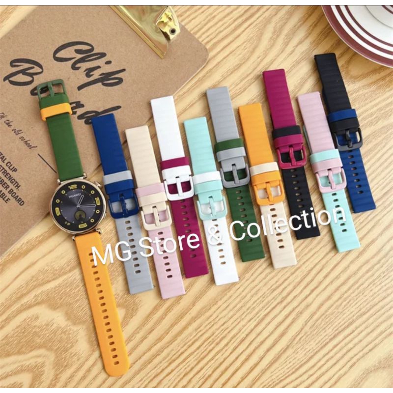 Jual Silicon Strap 2 Color For Huawei Watch GT4, GT5 41mm, and GT5 Pro ...