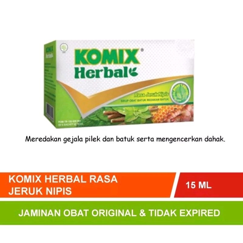 Jual Komix Herbal Rasa Jeruk Nipis Box Isi 6 Sachet Obat Original ...