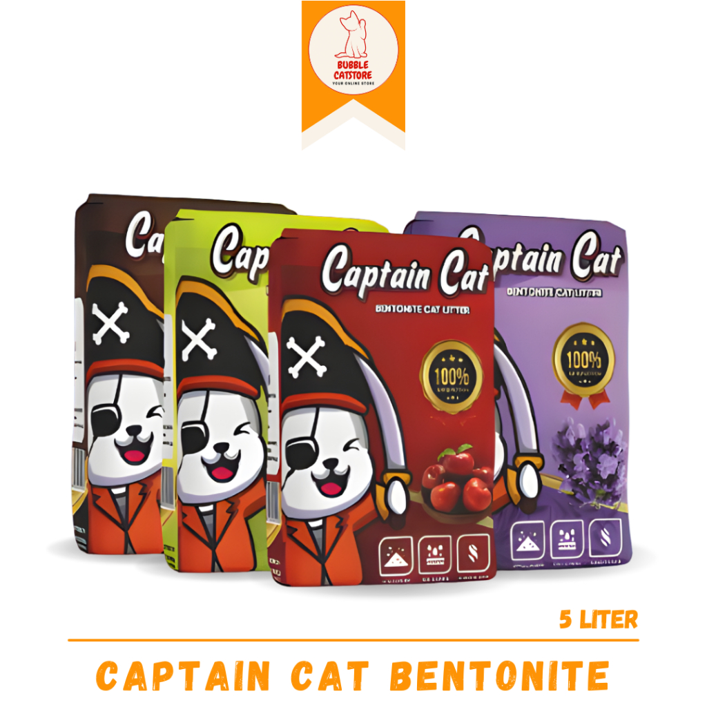 Jual Captain Cat Bentonite Cat Litter Pasir Gumpal Wangi 5liter | Shopee Indonesia