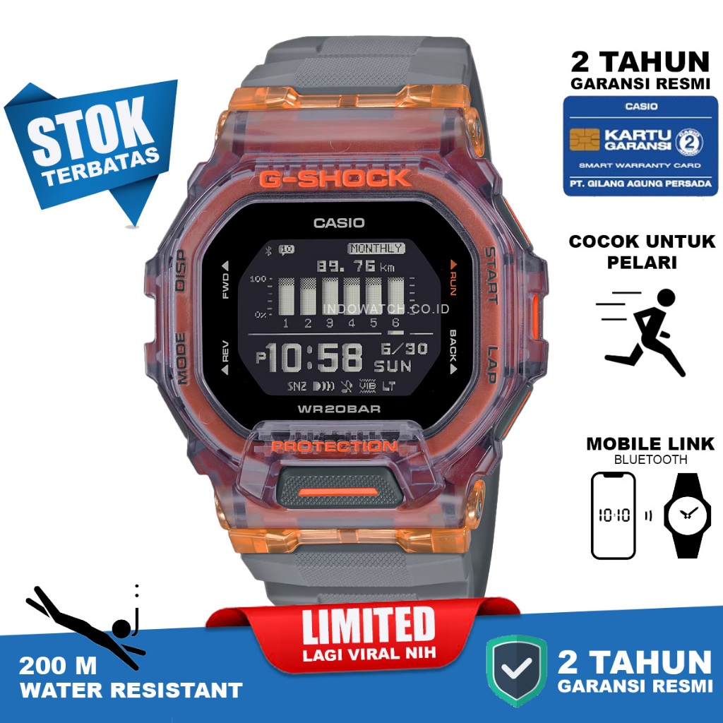 Jual Casio G-Shock GBD-200SM-1A5 gbd200 gbd 200 original garansi resmi ...