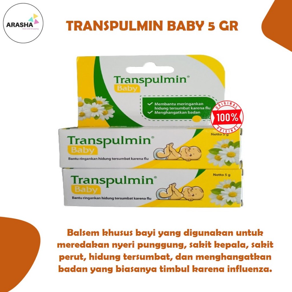 Jual TRANSPULMIN BABY 5 GR BALSEM BAYI UNTUK MEREDAKAN DEMAM NYERI DAN ...