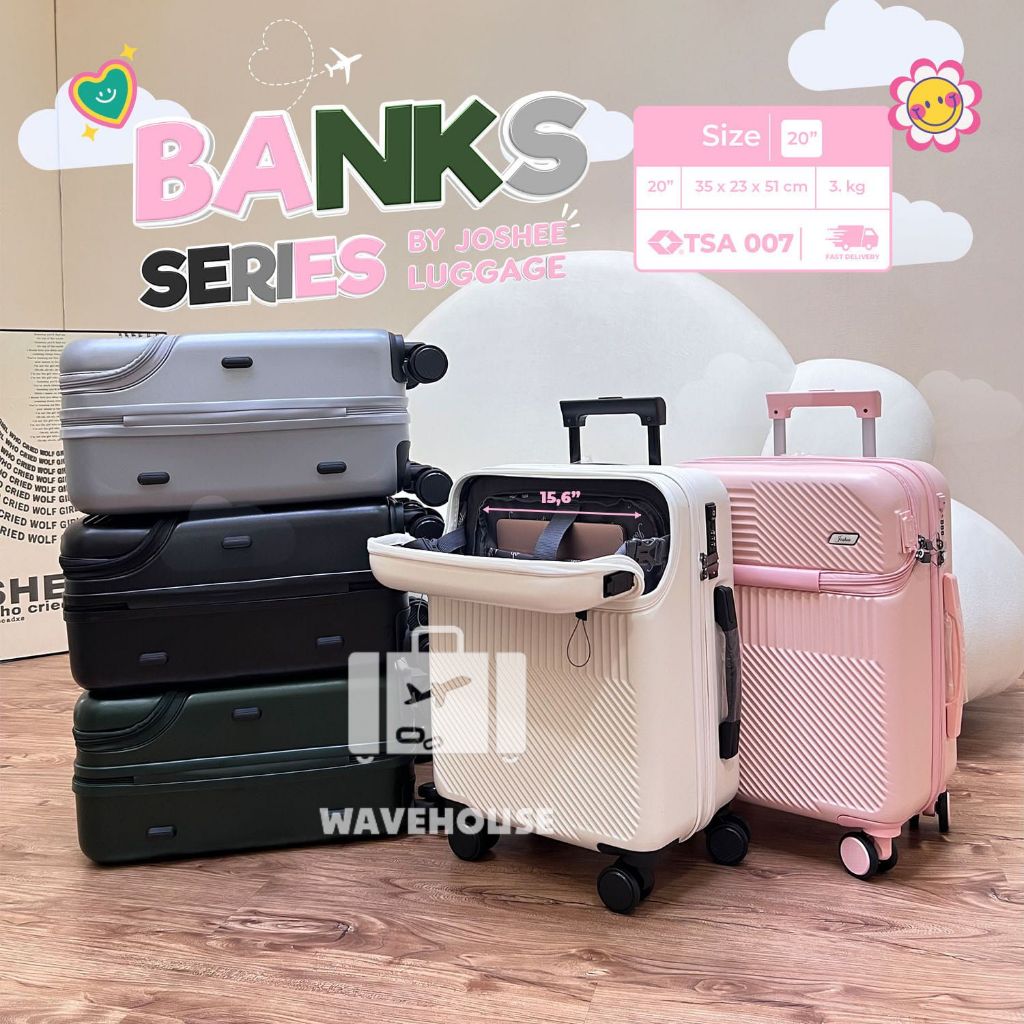 Jual Koper Laptop Joshee Original BANKS Series Cabin Size 20 Inch TSA ...