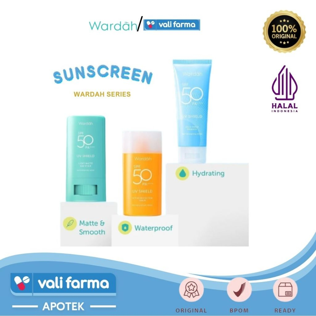 Jual WARDAH - UV SHIELD Sunscreen series new SPF 50 PA++++ | Shopee ...