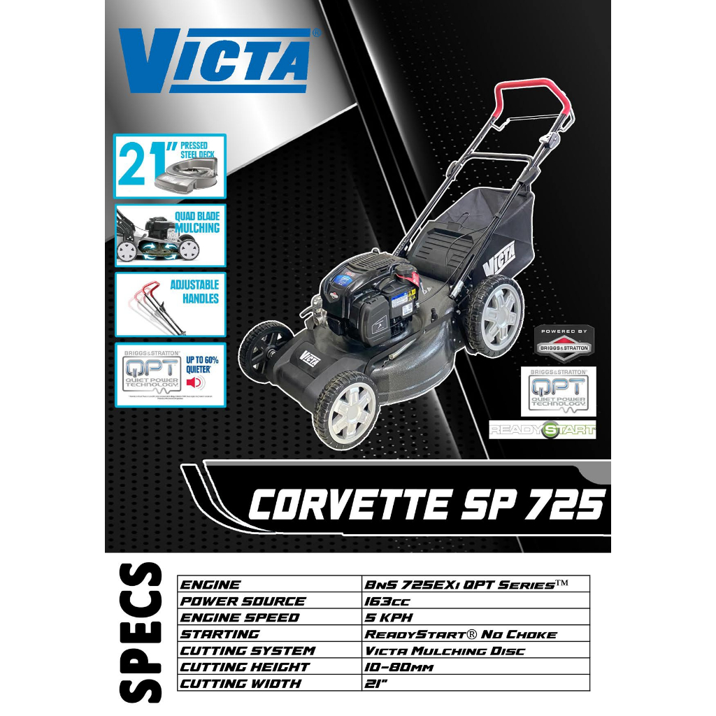 Jual Mesin Potong Rumput Dorong Victa Corvette SP 725 | Shopee Indonesia