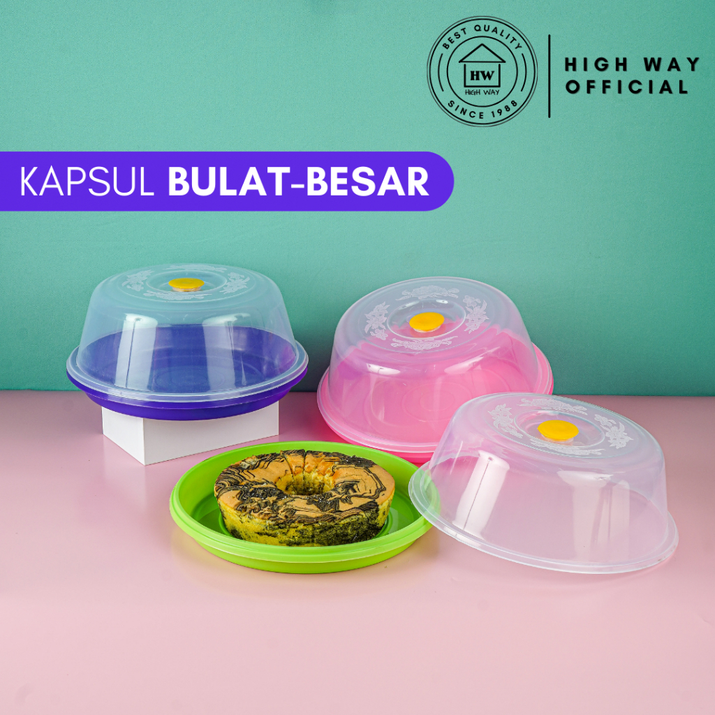 Jual HIGH WAY - Kapsul Bulat Besar Tempat Kue Bolu Sultan Toples ...