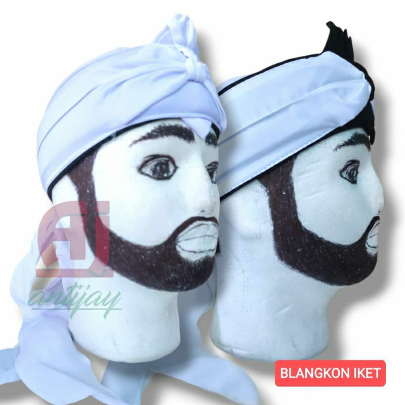 Jual iket sunda udeng blangkon jawa peci kupluk kepala dewasa putih ...