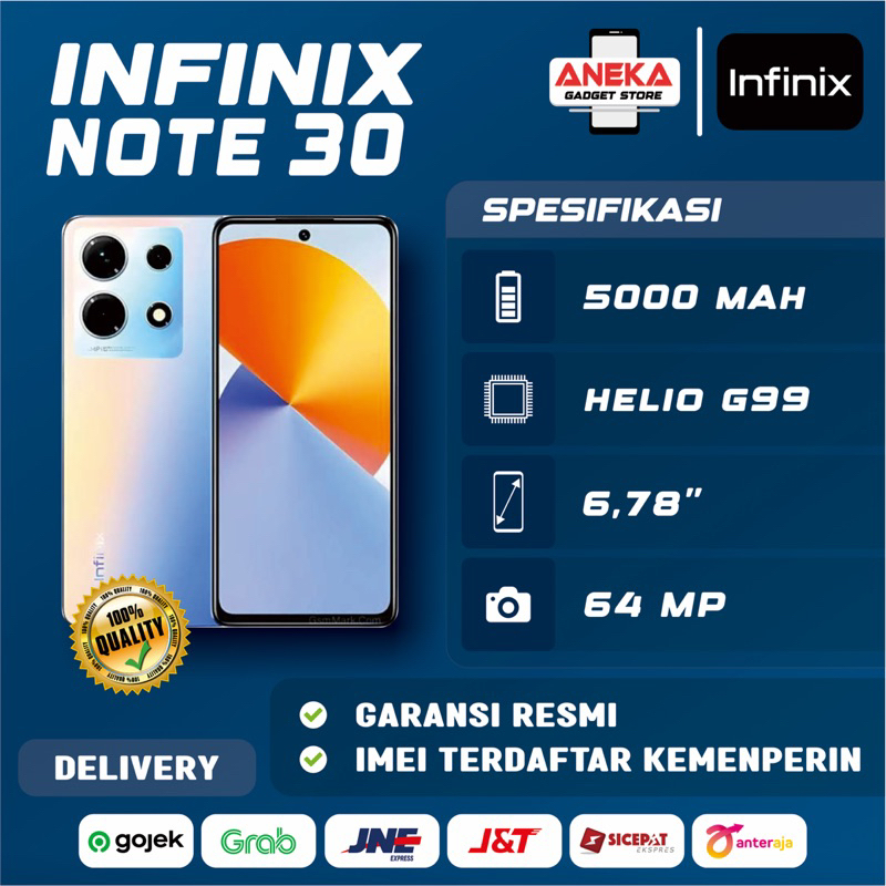 Jual Infinix Note 30 8GB+8GB / 256GB Garansi Resmi Infinix | Shopee Indonesia