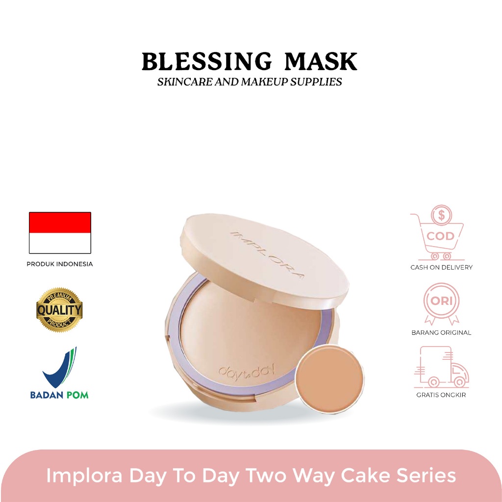 Jual Implora Day To Day Series - Two Way Cake | Bedak Padat | Refill ...