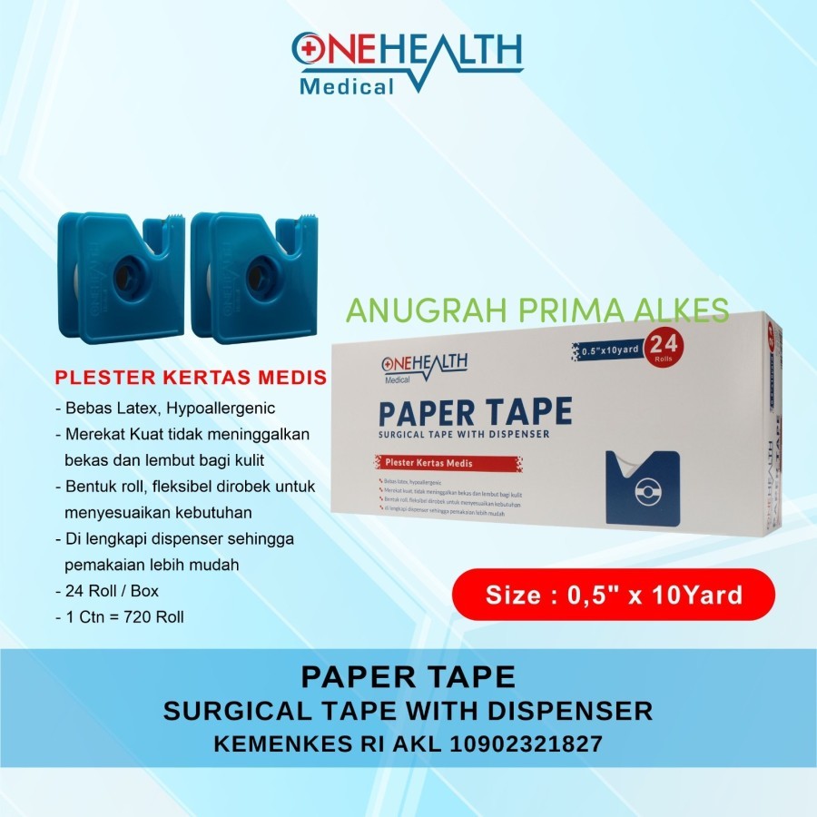 Jual Onehealth Surgical Paper Tape 0,5inch Plester Luka | Shopee Indonesia