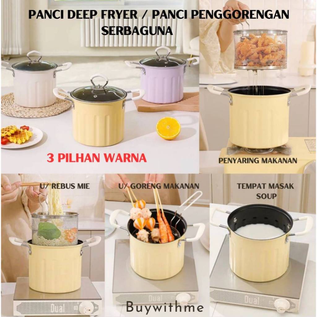 Jual Panci Deep Fryer Pot 2in1 Rebus, Goreng / Deep Fryer Alat Masak ...