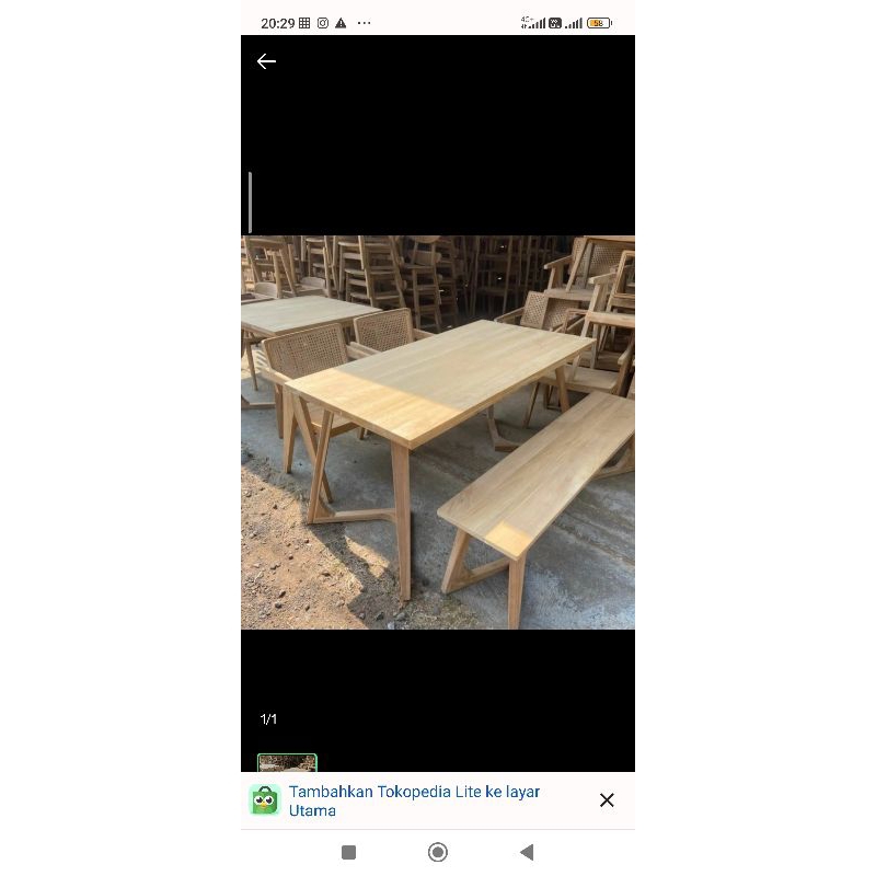 Jual meja bangku kursi baso meja makan ala warung full jati termurah ...