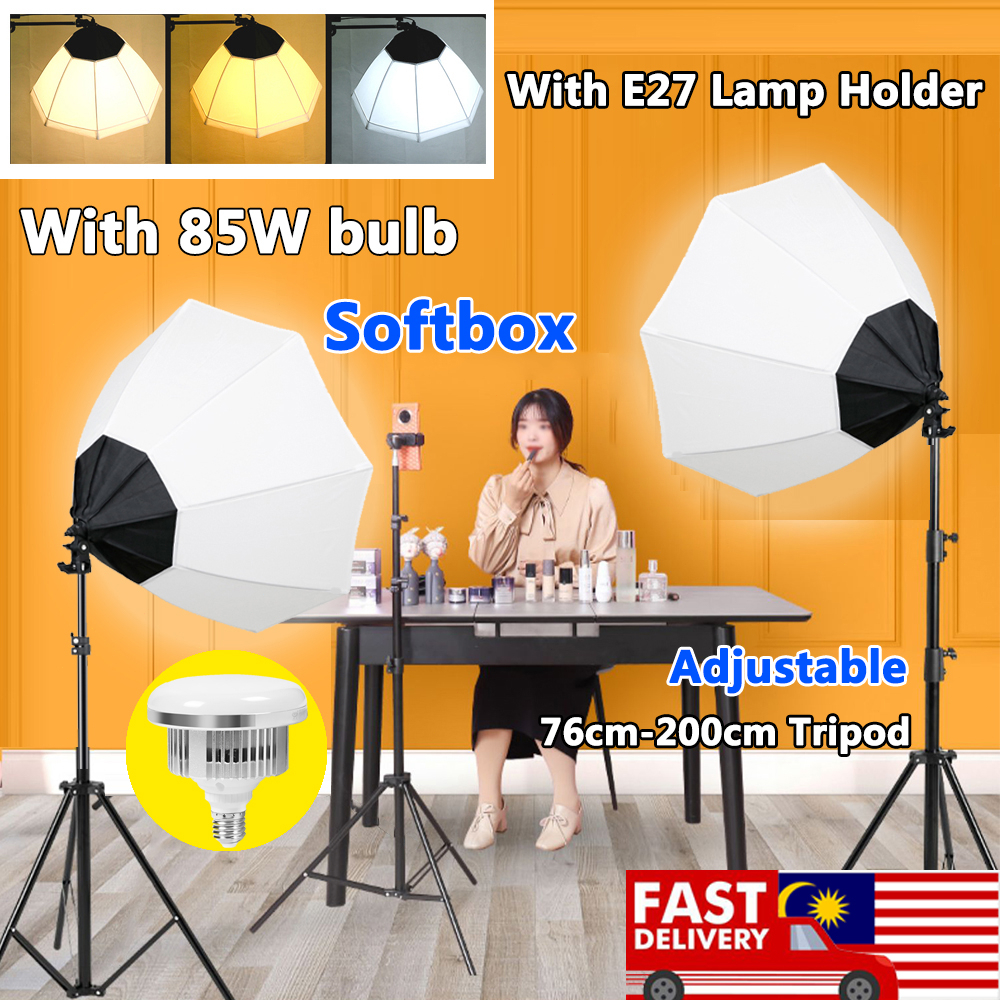 Jual Softbox Photography Studio Lighting Kits Dimmable LED Light Light ...