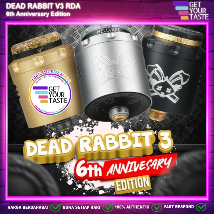 Jual Dead Rabbit V3 RDA 24MM 6th Anniversary Authentic by Hellvape | Shopee Indonesia