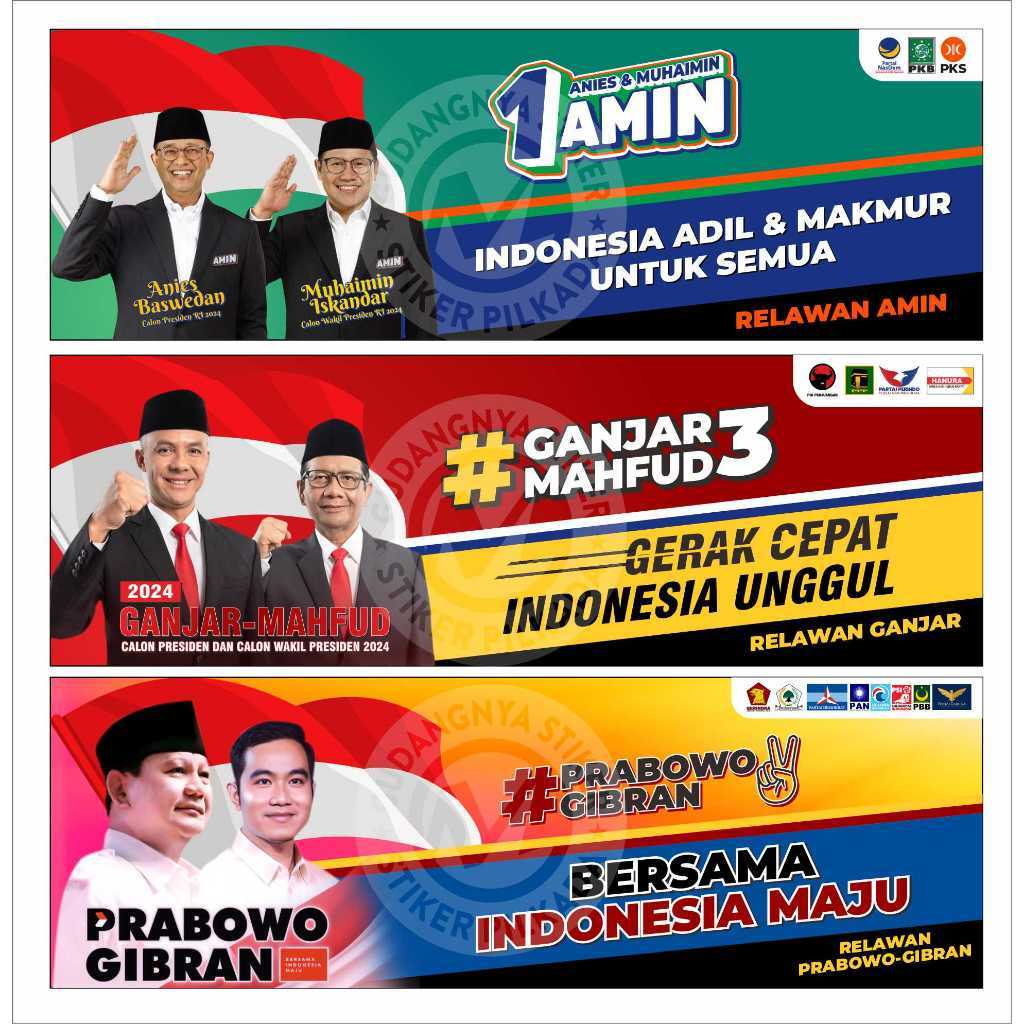Jual BANNER FLEKSI CAPRES / CAWAPRES / PEMILU / PILKADA ( DIJUAL SATUAN ...