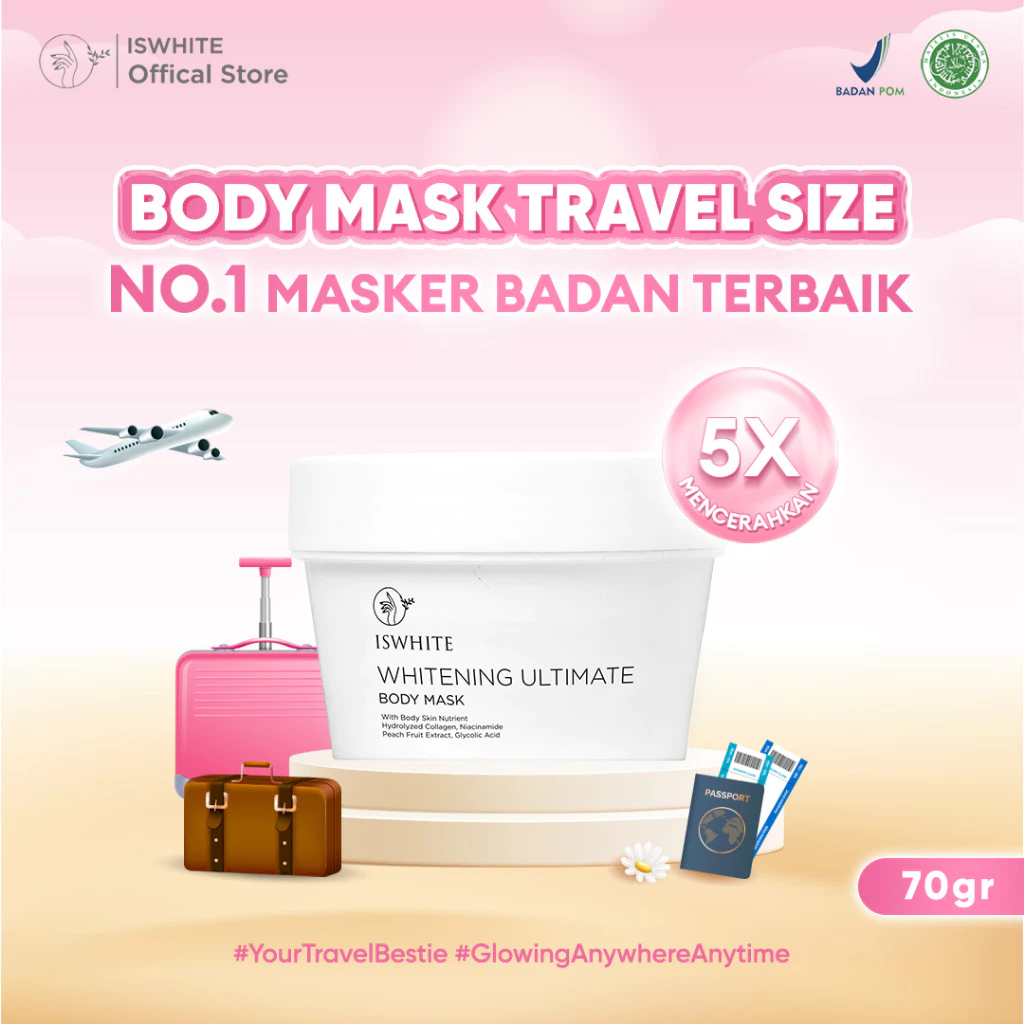 Jual ISWHITE Whitening Ultimate Body Mask Masker Badan Lulur Badan Body ...