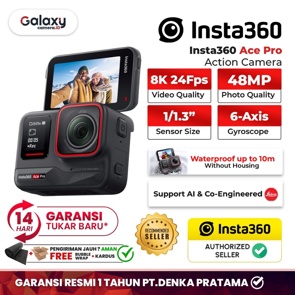 Jual Insta360 Ace Pro 8K Action Camera Insta 360 One AcePro Garansi Resmi | Shopee Indonesia