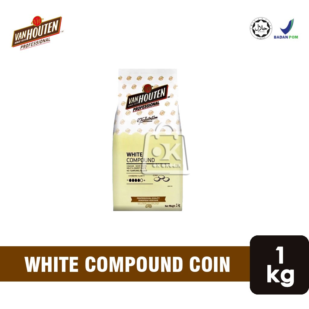 Jual White Compound Coin Van Houten / Coklat Compound Putih (1 Kg ...