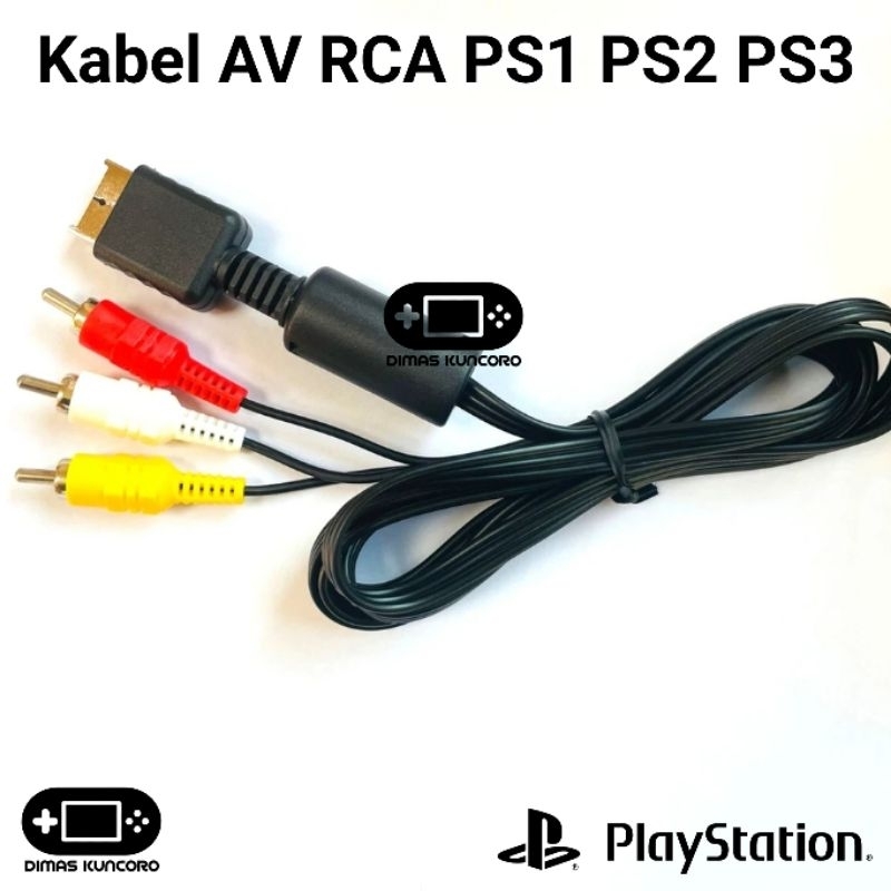 Jual Kabel AV RCA PS1 PS2 PS3 cable tv playstation one super slim fat ...