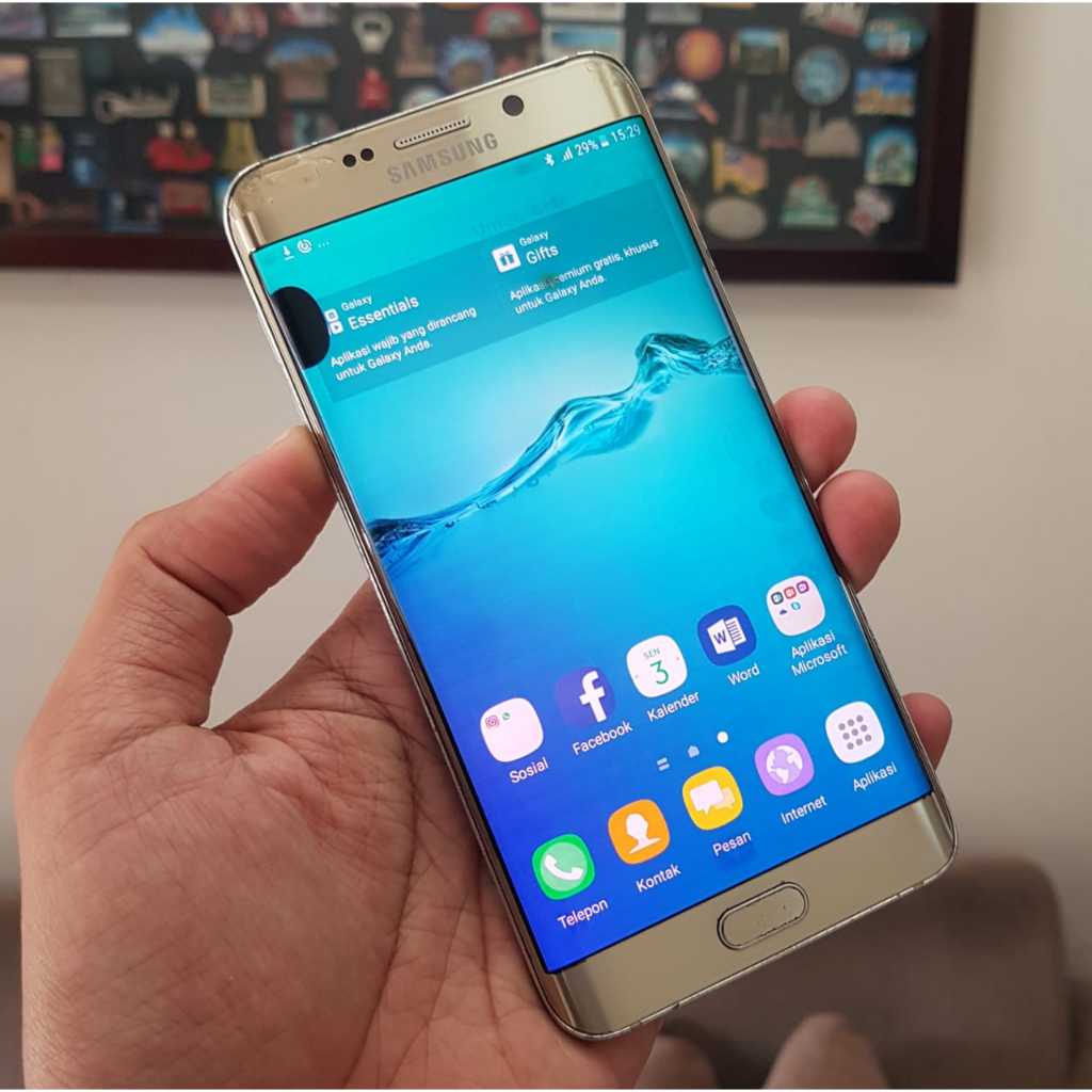 Jual Samsung Galaxy S6 Edge Plus Gold 4G RAM 4GB ROM 32GB Single Sim ...