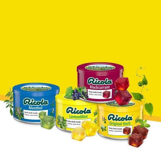 Jual RICOLA PERMEN SWISS HERB / LEMON / MENTHOL CANDY 100 GRAM KEMASAN ...
