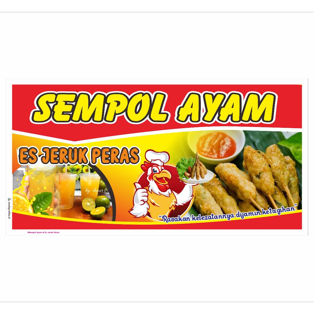 Jual Spanduk Sempol Ayam/Banner Sempolan Ayam | Shopee Indonesia
