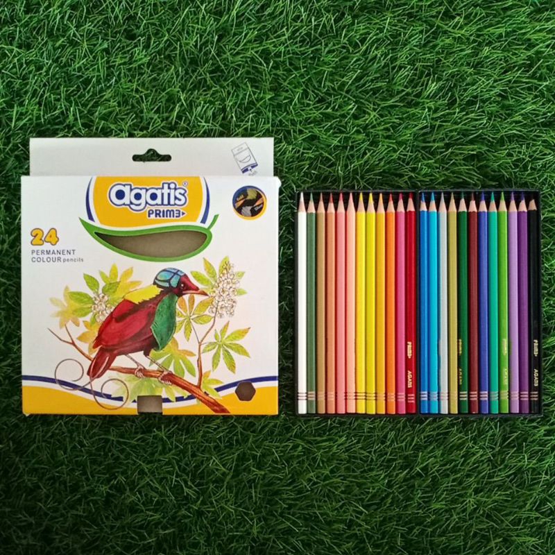 Jual Pensil Warna 24 Agatis Prime Permanent Colour(MAS3610002T ...