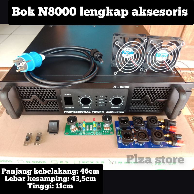 Jual Bok power amplifier tipe N8000 lengkap aksesoris Box power amplifier N8000 komplit ...
