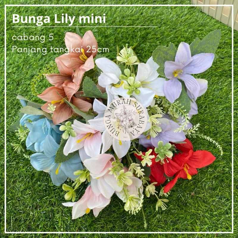 Jual BUNGA LILY MINI/BUNGA LILY/BUNGA ARTIFICIAL (NK-6) | Shopee Indonesia