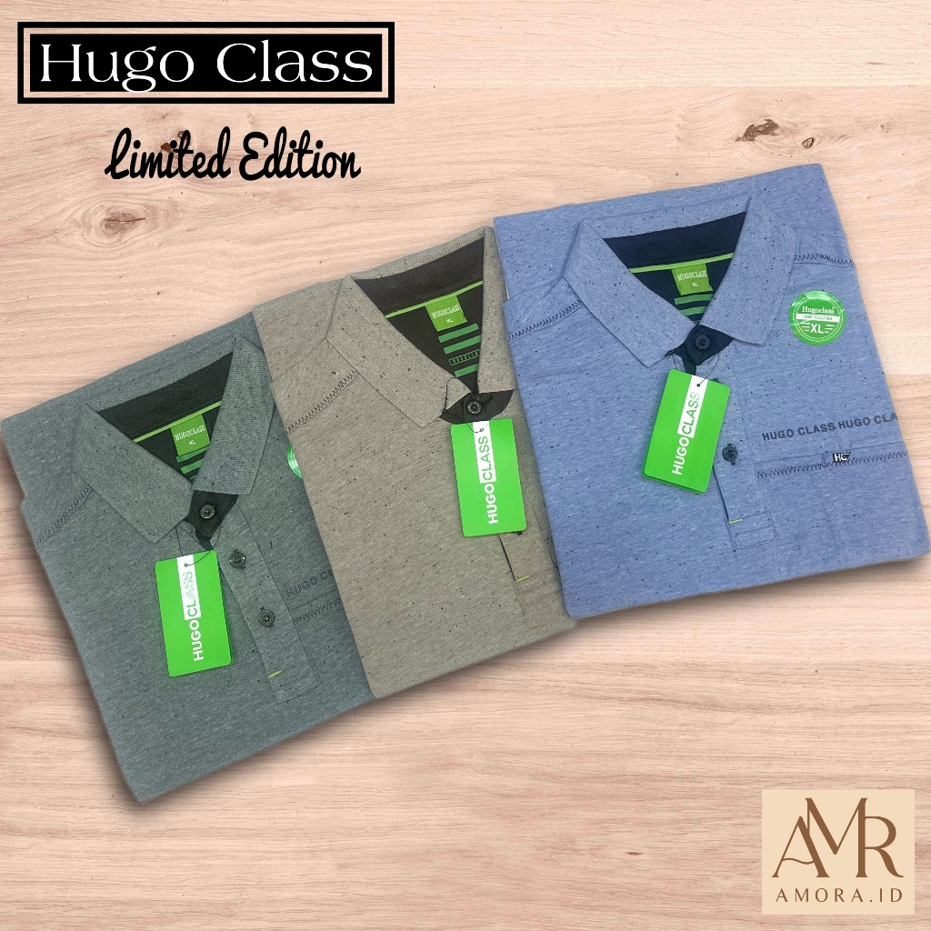 Jual HUGO CLASS KERAH PRIA KAOS KERAH COMBED | Shopee Indonesia