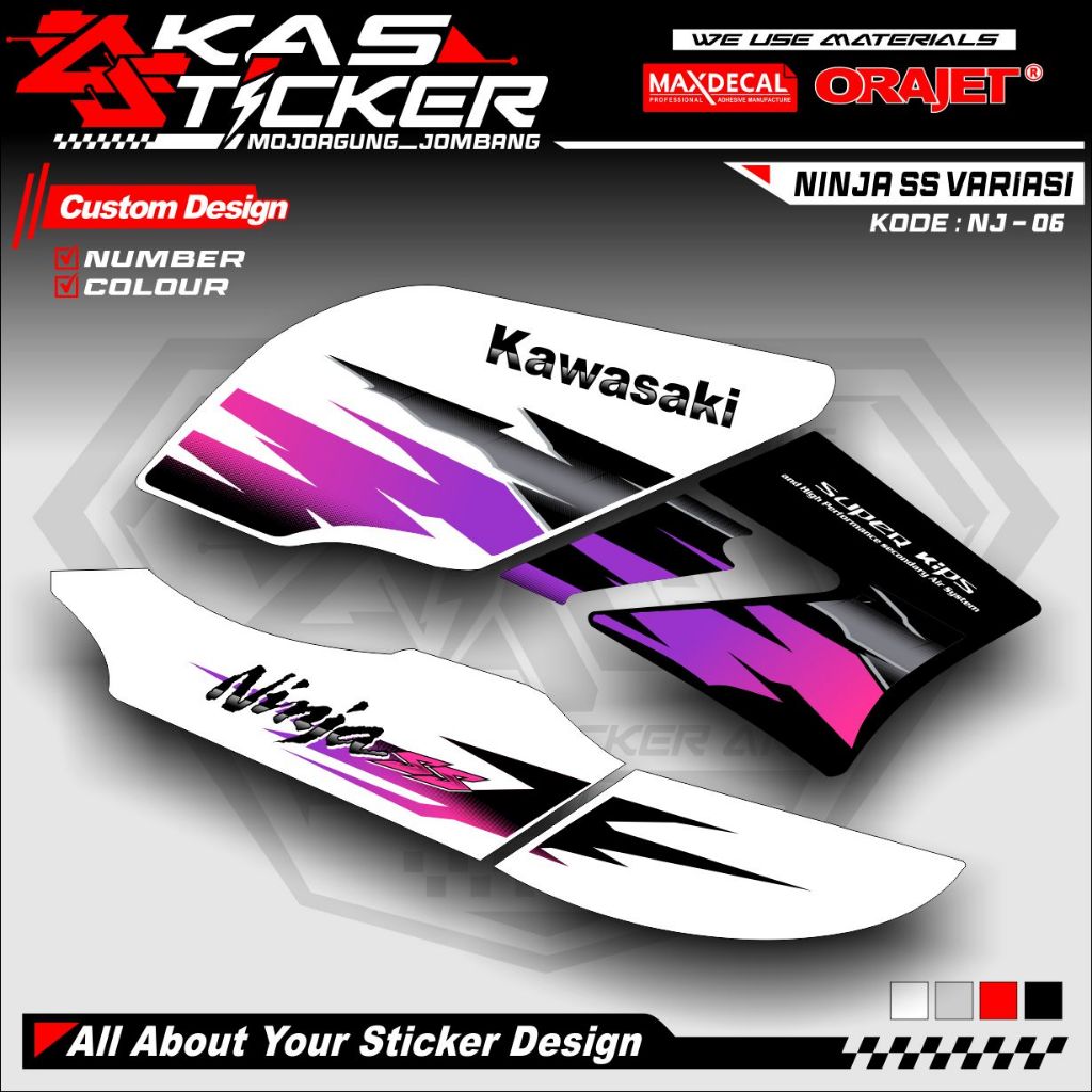 Jual Striping NINJA SS Variasi TRANSPARAN Hologram Kode NJ06 | Shopee ...