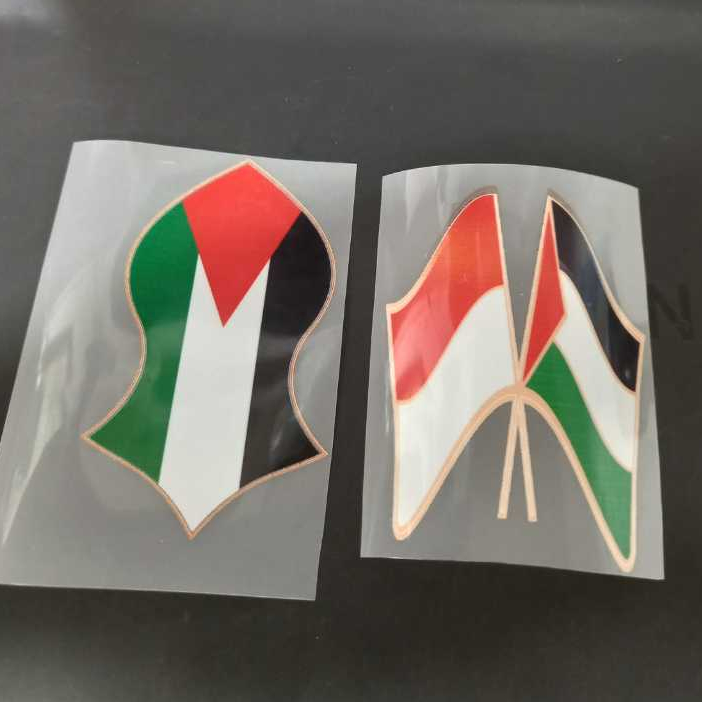 Jual Stiker DTF Palestina Indonesia Sticker DTF Gosok Tempel Kain Kaos ...