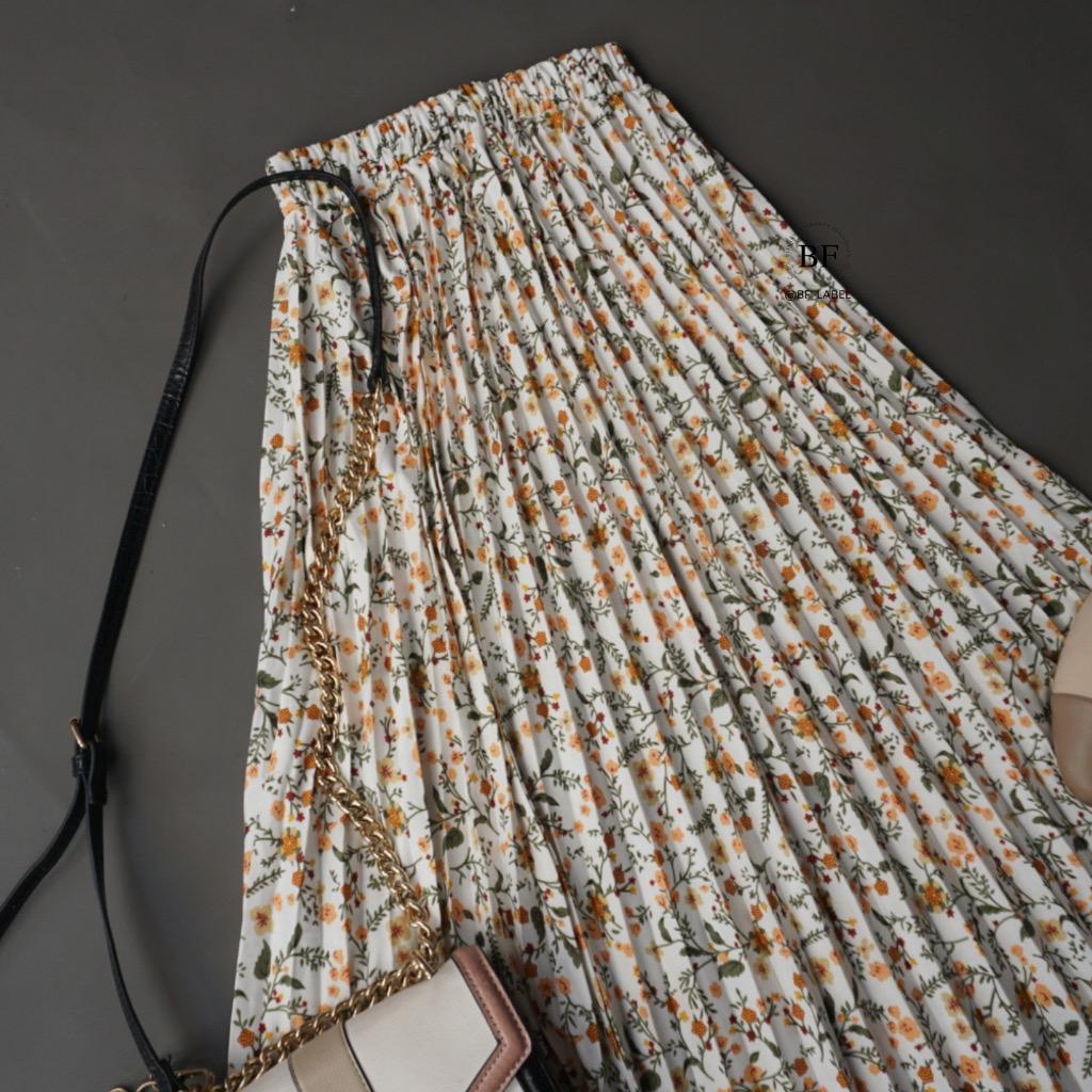 Jual Rok Motif Korean Look - Rok Plisket Motif Premium Tebal - Pleated ...