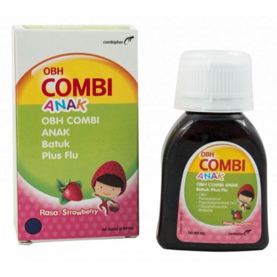 Jual OBH COMBI PLUS ANAK RASA STRAWBERRY 60ML ( 3 BTL ) | Shopee Indonesia