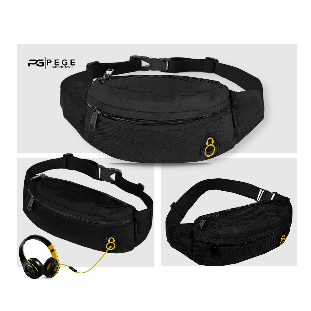Jual NUZ - Tas Selempang Waistbag Polos Pria Model Simpel Elegan Cocok ...