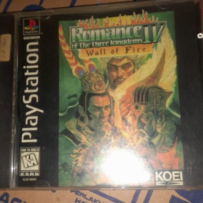 Jual cd ps1 kopab kolpri romance IV of the three kingdoms wall of fire ...