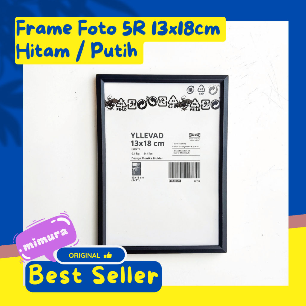 Jual Bingkai Frame Foto 5R 18x13 A4 21x30 Hitam Putih Minimalis ...