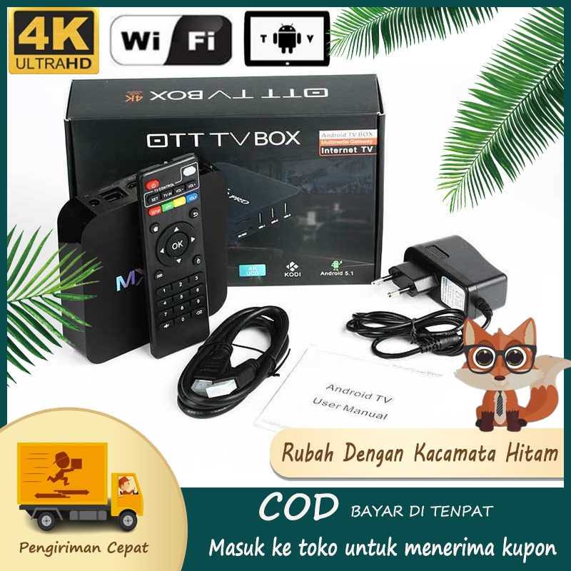 Jual 【Dalam Stok】Latest Android Box 4K TV Box 16gb Ram Rom TV BOX 2.4G ...