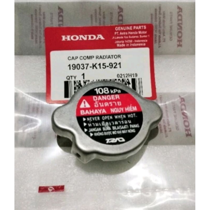 Jual Tutup air radiator cap comp radiator K15 honda CB 150R. CB 150X.CB ...
