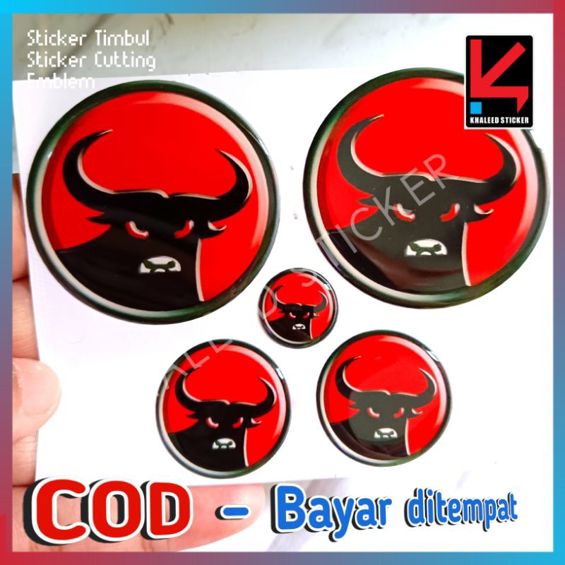 Jual Sticker emblem PDI PERJUANGAN Stiker emblem benteng merah 1 set ...