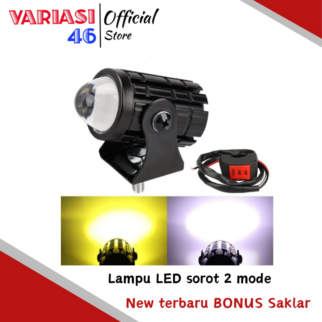 Jual LAMPU SOROT LED LASER D2 DRIVING LIGHT DUA MODE PUTIH KUNING HARGA ...