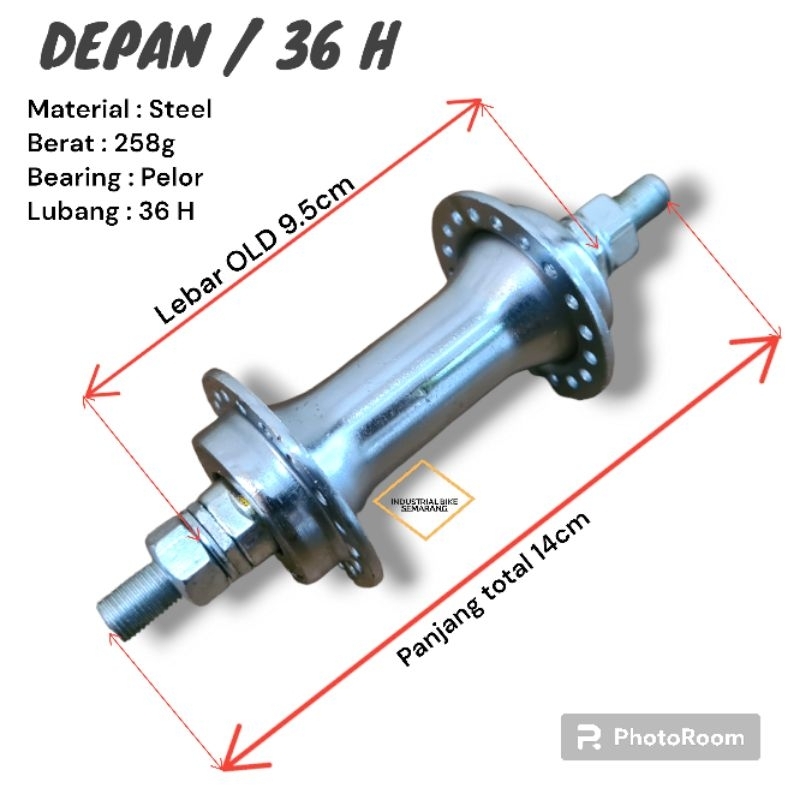 Jual Hub Bos Depan Sepeda Lubang 36h Hole 36 h sepeda Mtb Seli Bmx ...