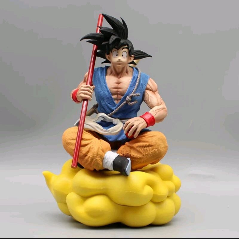 Jual Action figure dragon ball Goku naik awan tongkat besi detail bagus ...