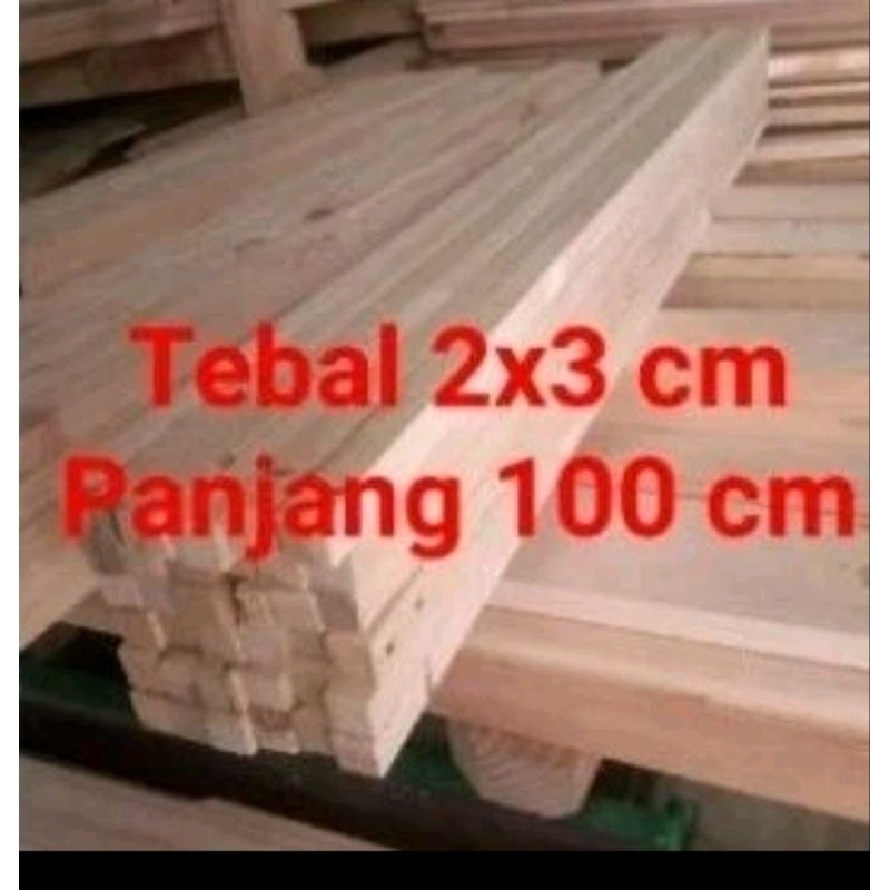 Jual Kayu Reng 2 x 3 cm 2cm x 3cm panjang 1 2 3 meter Murah Lurus Kuat ...