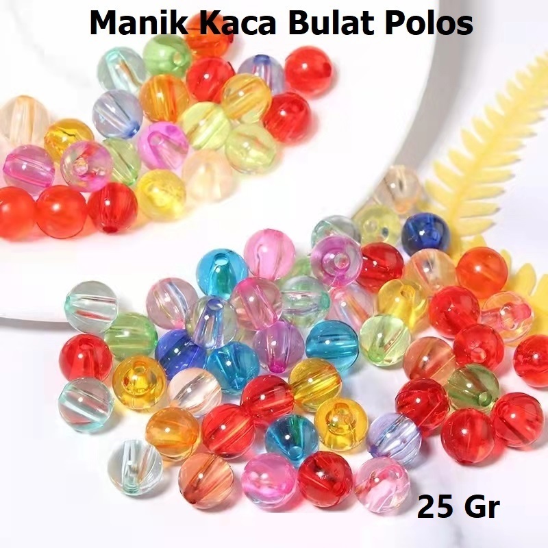 Jual Manik-Manik | Monte Kaca Bening Bulat Polos Uk 6 & 8mm Harga/25g ...