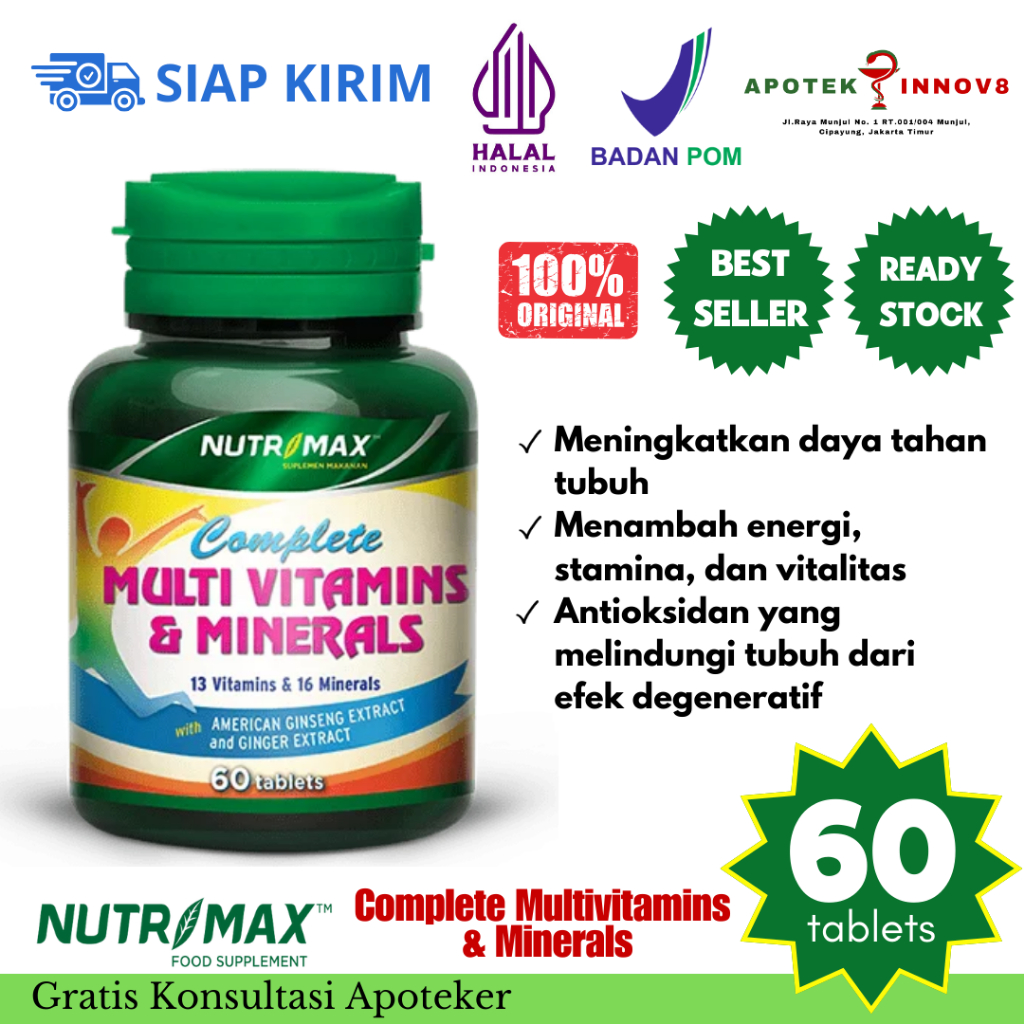 Jual Nutrimax Complete Multivitamins and Minerals isi 60 Tablet ...