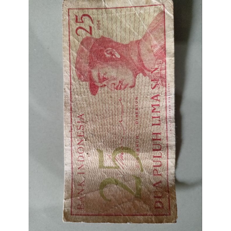 Jual Uang 25 perak lama bentuk uang kertas tahun 1960 | Shopee Indonesia
