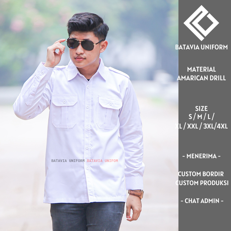 Jual Baju PDL Pria Lengan Panjang - Kemeja Seragam Kerja Dinas Lapangan ...