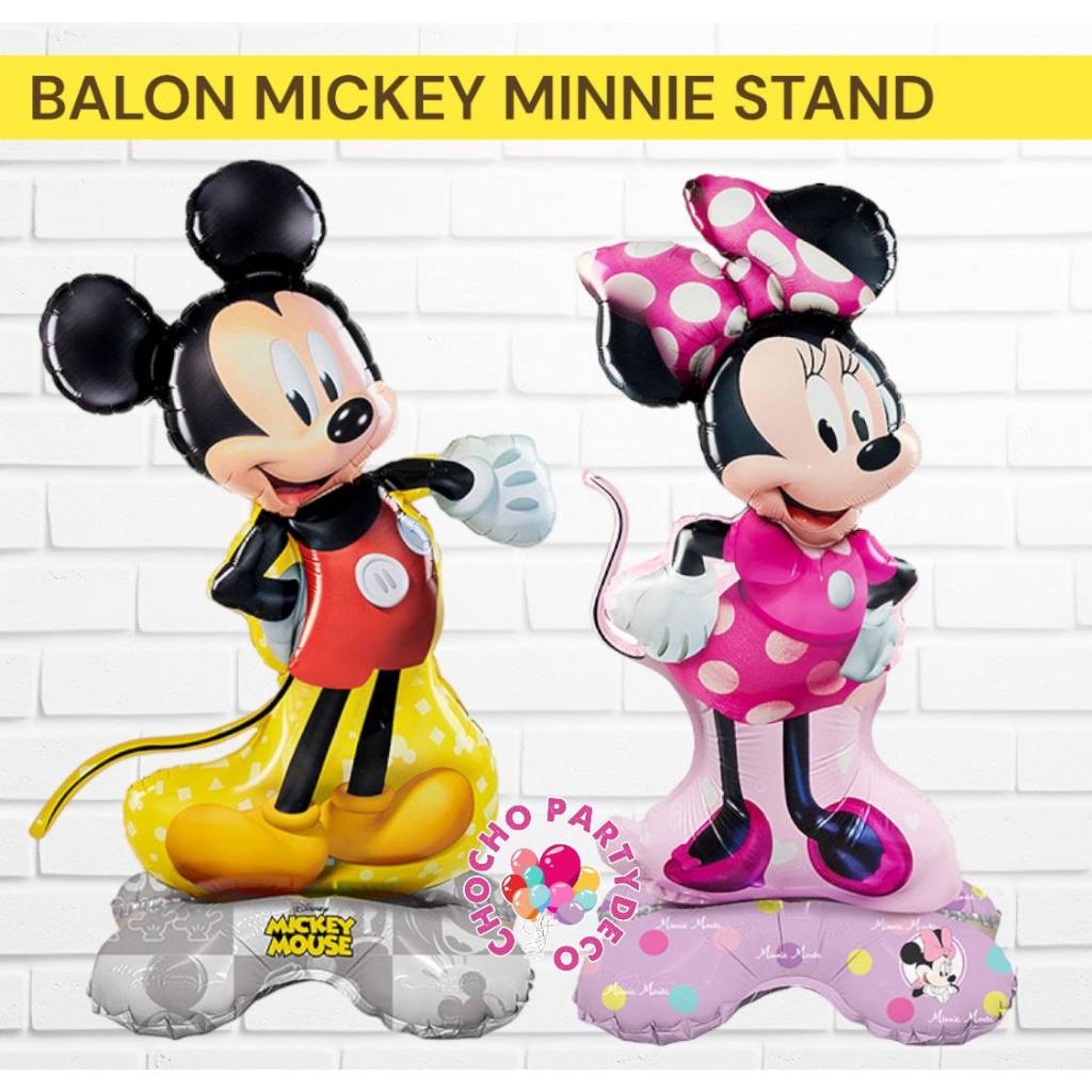 Jual Balon Foil MICKEY MINNIE MOUSE BERDIRI / Balon Mickey Mouse Minnie ...